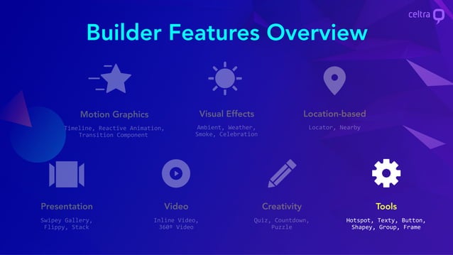 Celtra builder features - Essential Tools | PPT