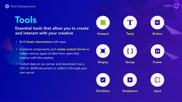 Celtra builder features - Essential Tools | PPT