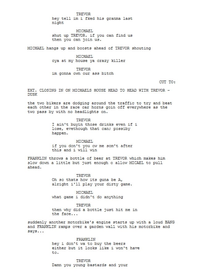 Celtx script gta v | PDF