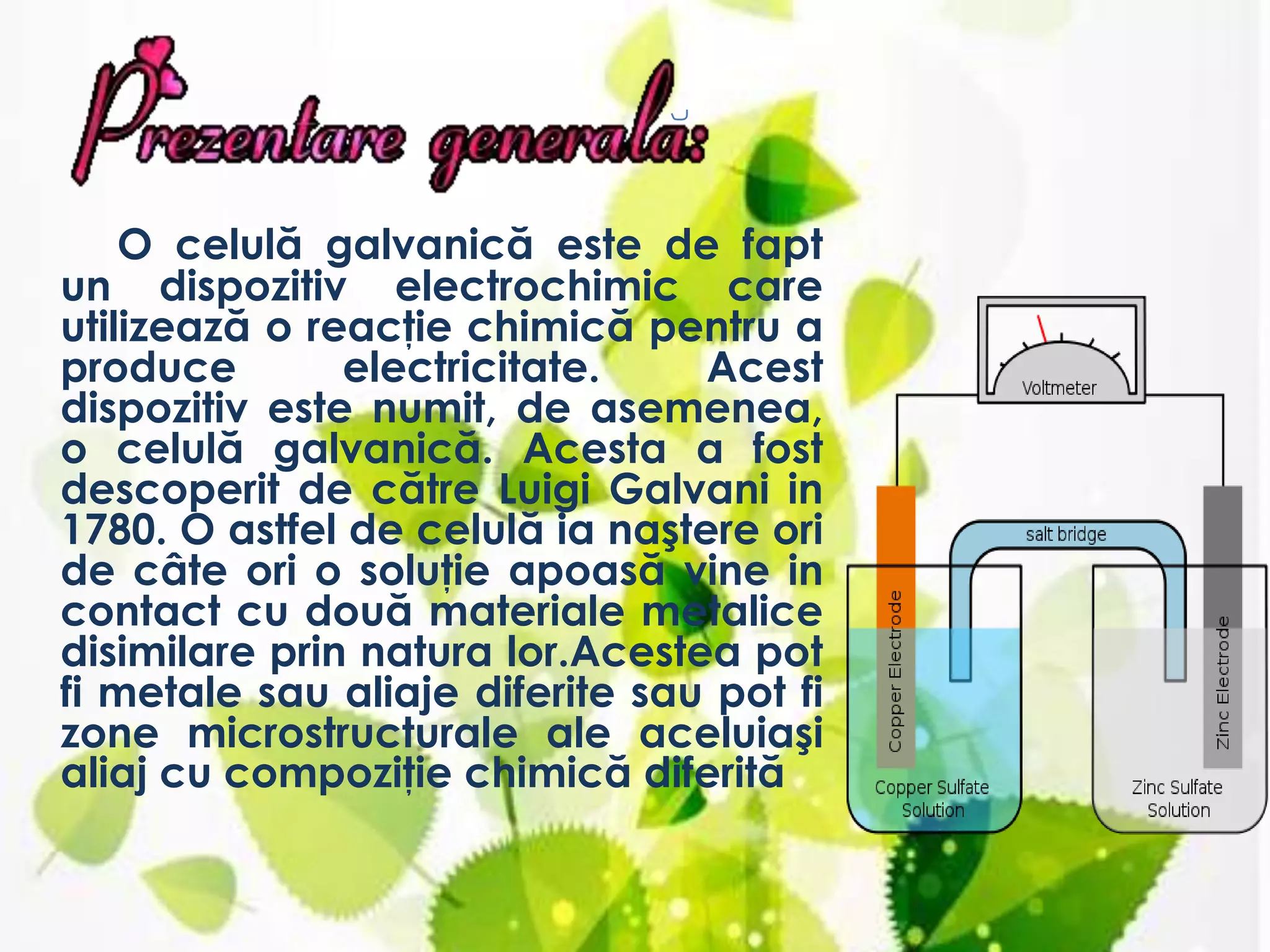 Celula galvanica | PPTX