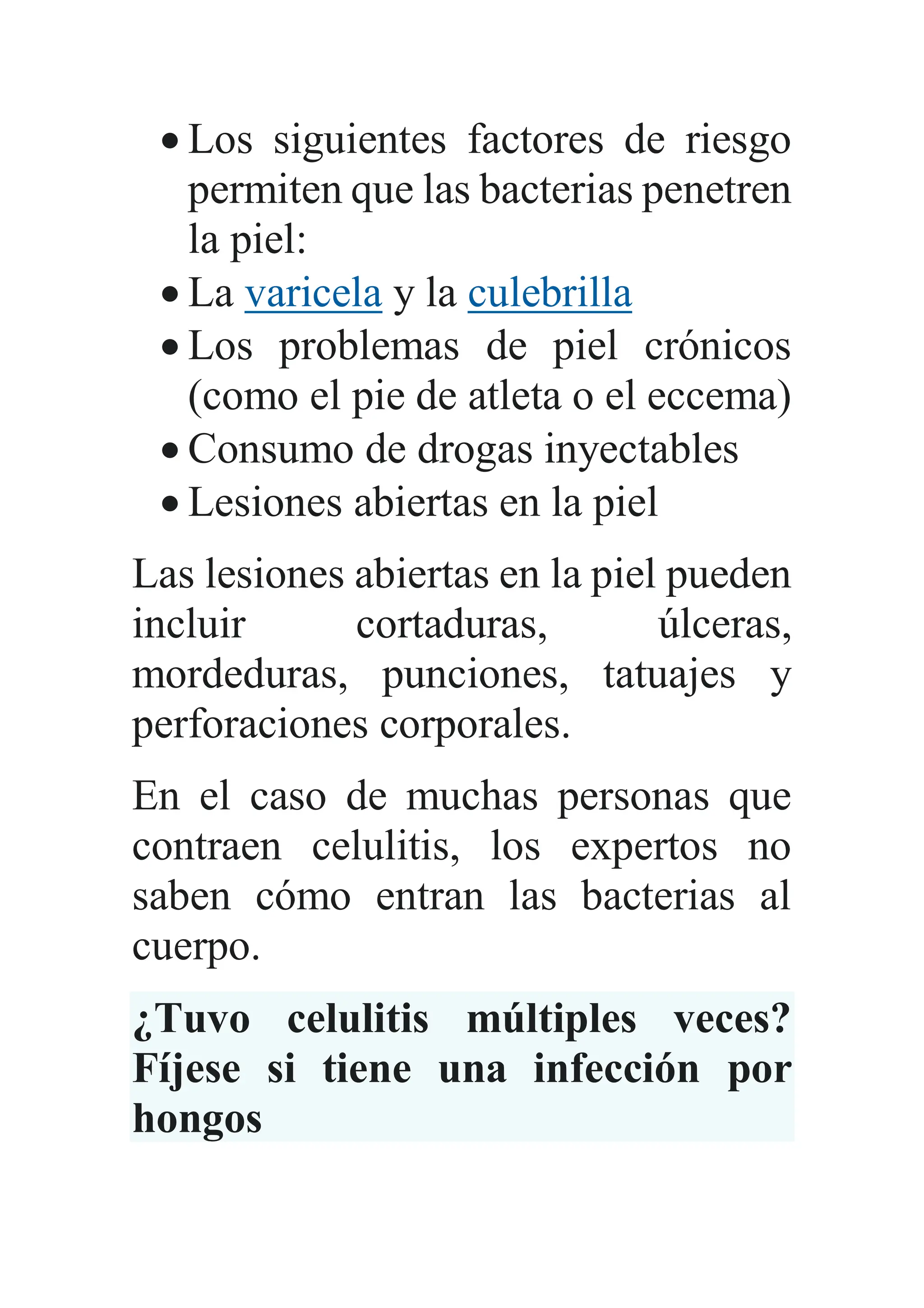 Celulitis: Diferencias entre la infección bacteriana y la condición ...