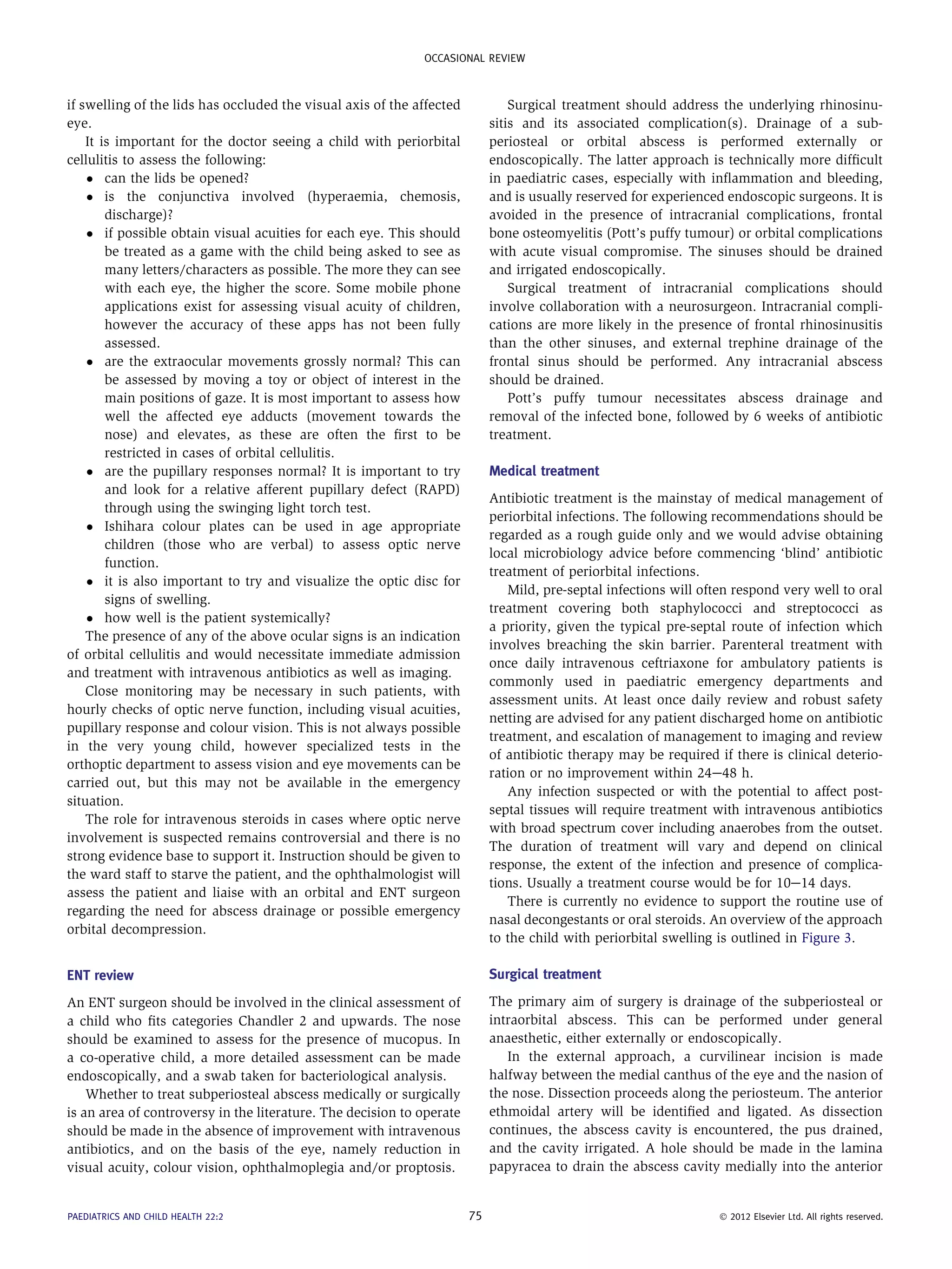 Celulitis periorbitaria | PDF