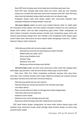 Celup cdp zw kationik | DOC
