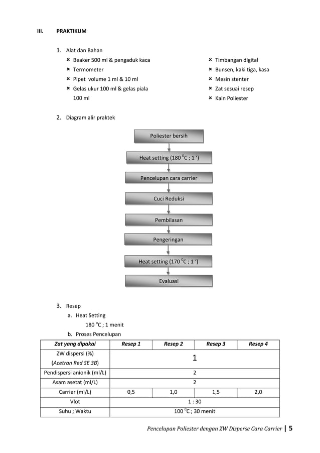 Celup poliester disperse carrier | PDF