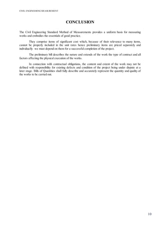 Civil Engineering Measurment | DOCX