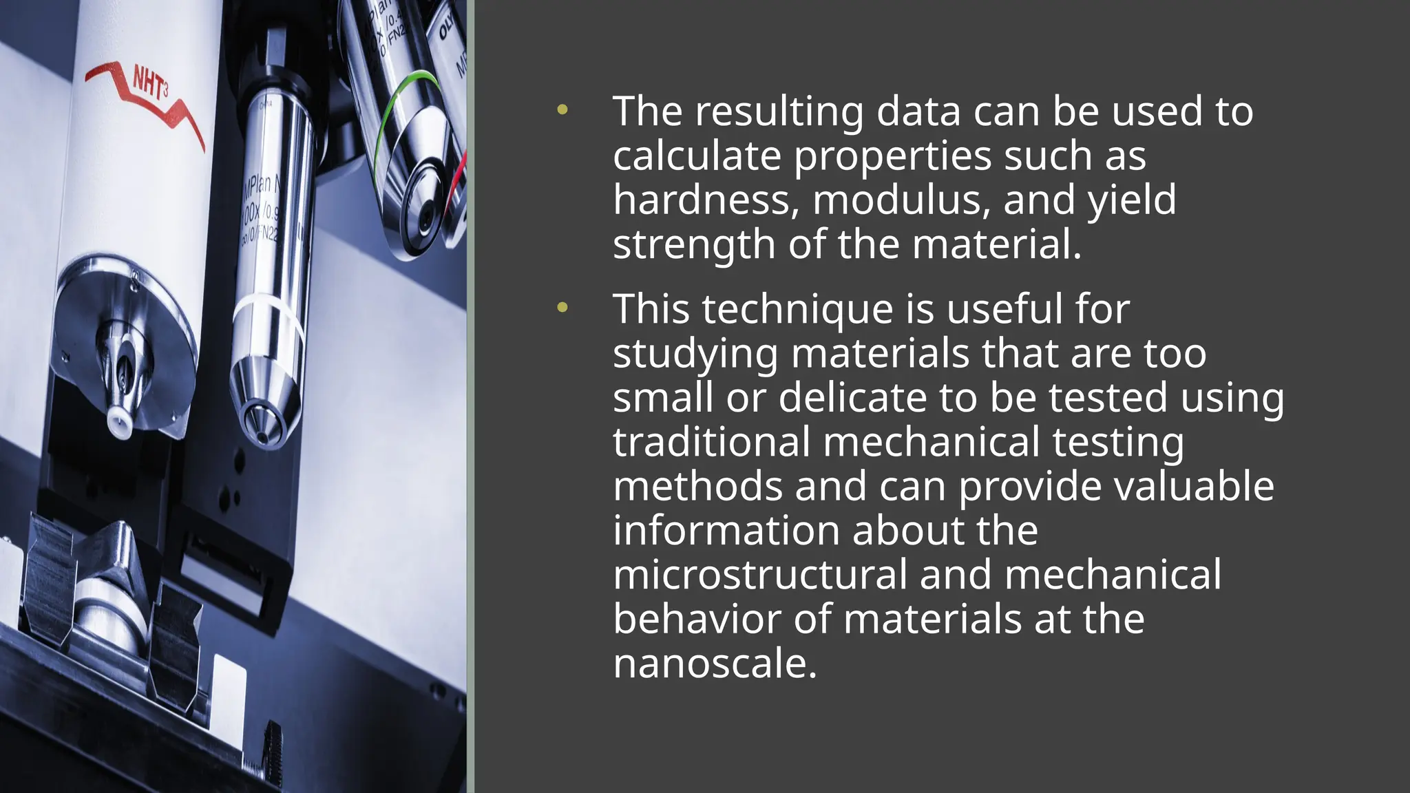 Nanoindentation technique for Small Materials | PPTX