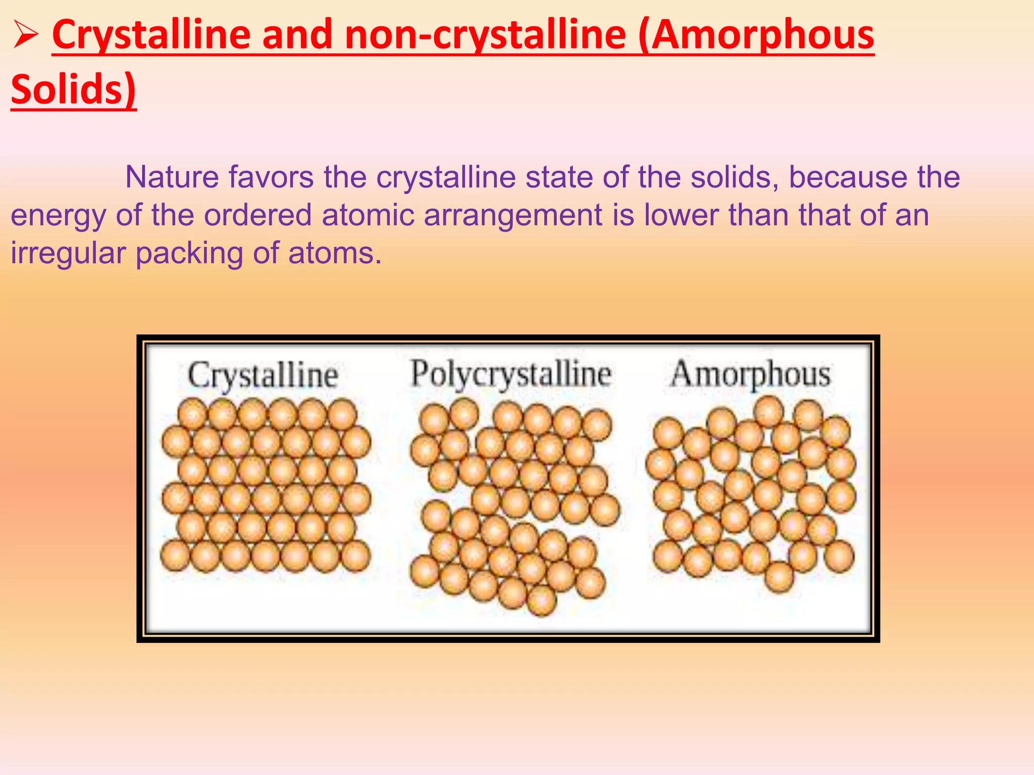 CHEMICAL ENGG. MATERIALS- CRYSTALLINE & NON-CRYSTALLINE SOLIDS | PPTX