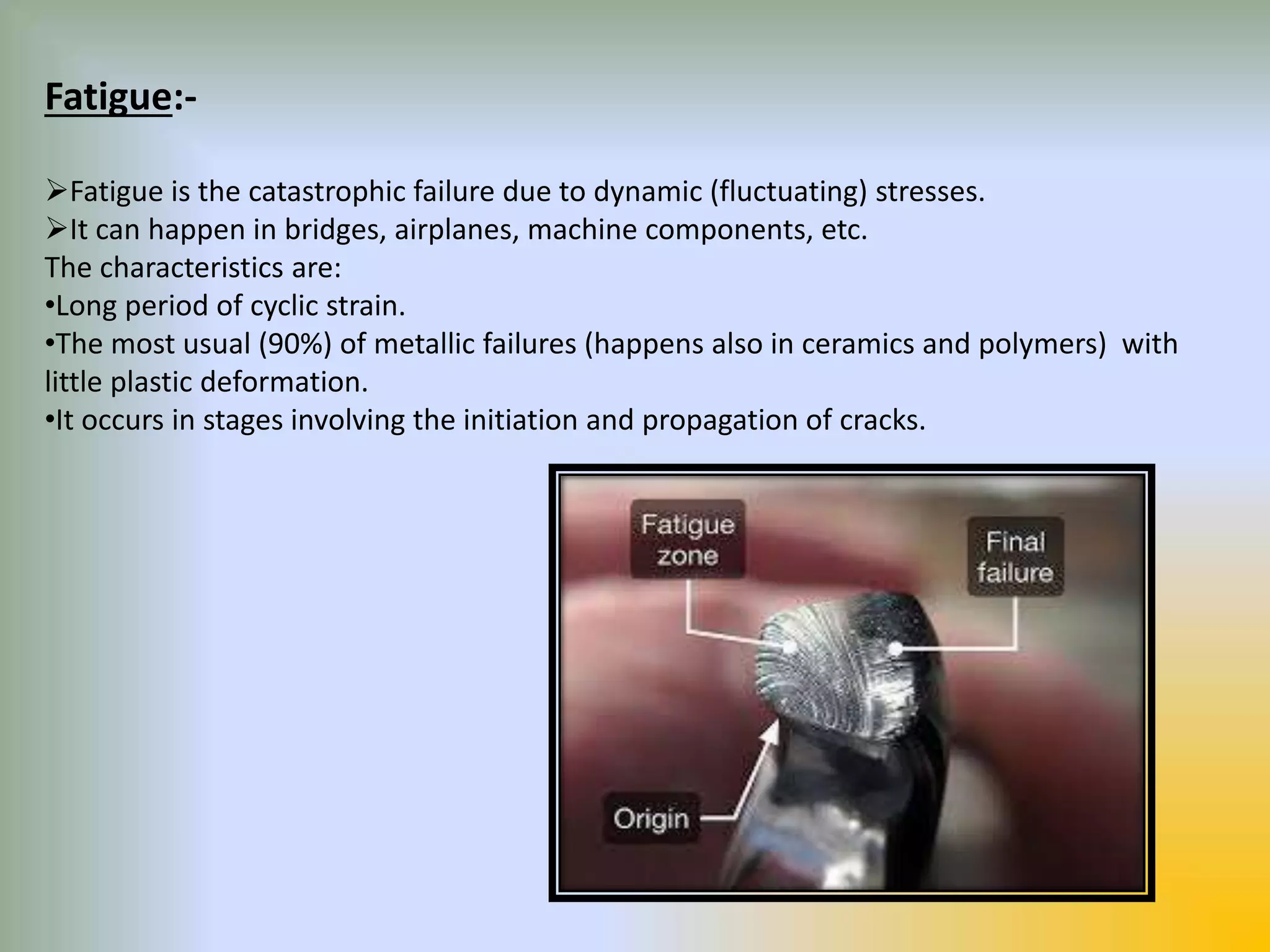 Chemical Engineering Materials-- Failure of Metals : Fracture , Fatigue ...