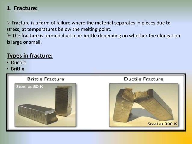 Chemical Engineering Materials-- Failure of Metals : Fracture , Fatigue & Creep | PPT