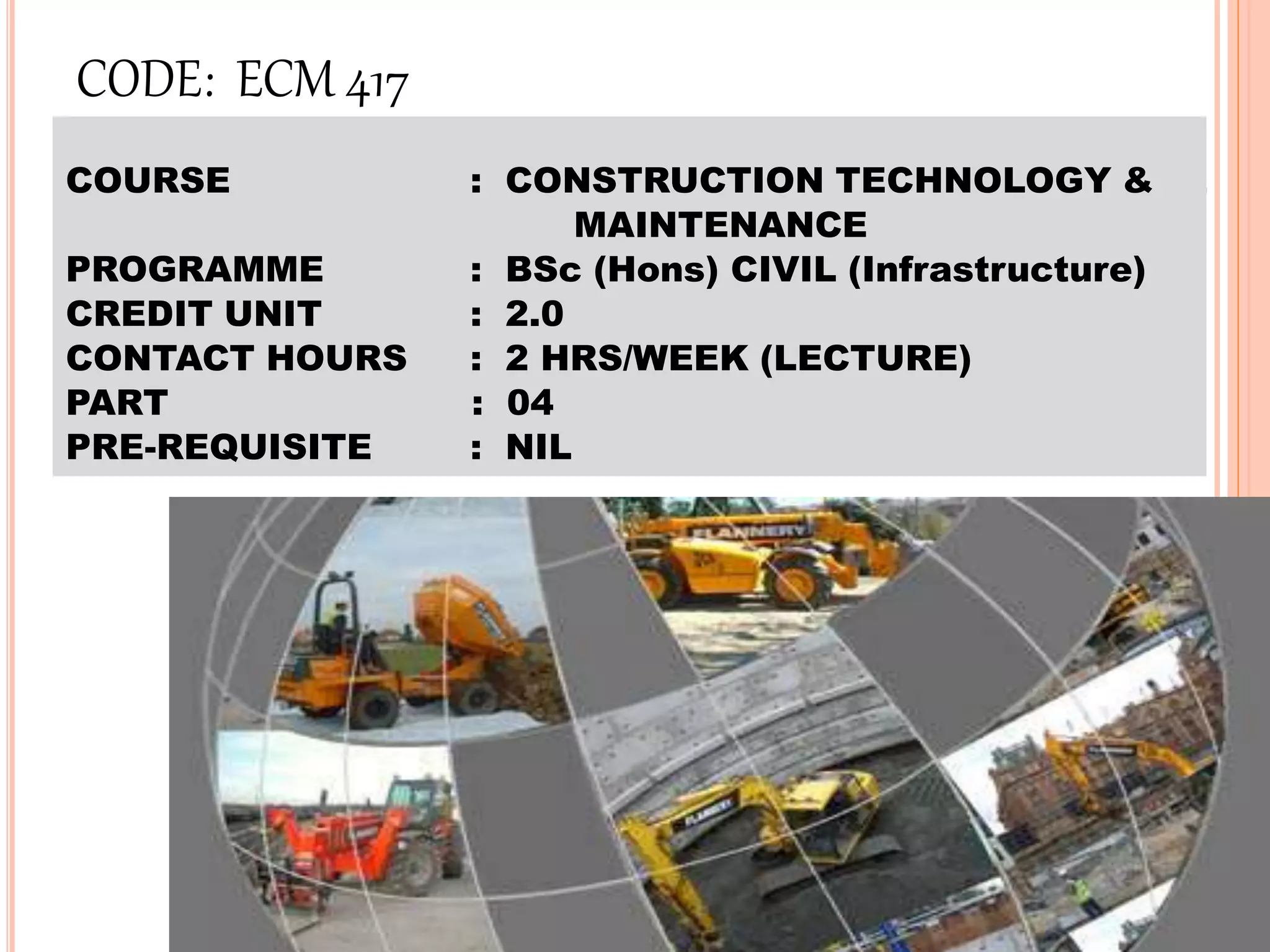 Construction maintenance | PPT
