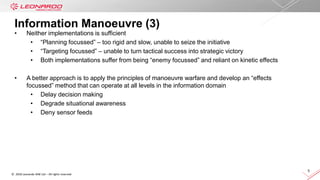 CEMA and Information Manoeuvre in the A2/AD Battlespace | PDF