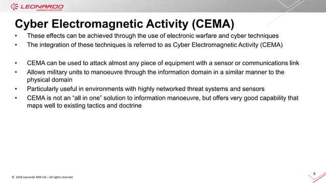 CEMA and Information Manoeuvre in the A2/AD Battlespace | PDF ...