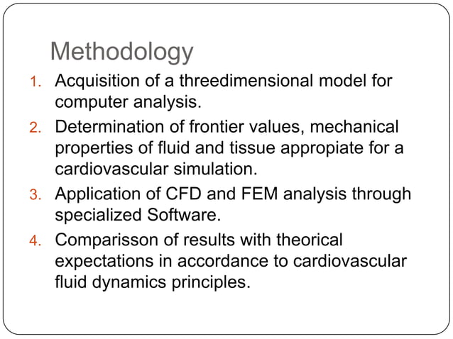 FEM CFD Aneurism Analysis | PPT