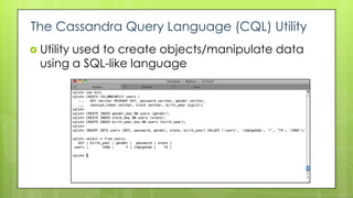 Managing Objects and Data in Apache Cassandra | PPT