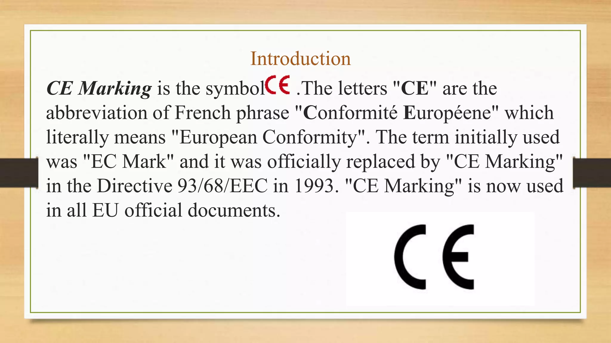 Ce marking of medical devices | PPTX