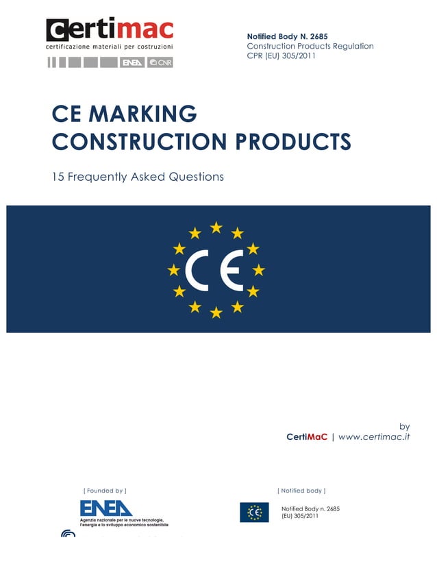 F.A.Q on CE Marking of Construction Products_CertiMaC | PDF