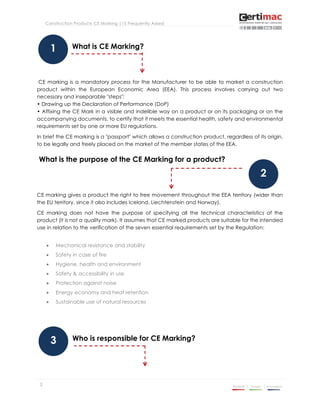 F.A.Q on CE Marking of Construction Products_CertiMaC | PDF