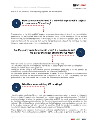 F.A.Q on CE Marking of Construction Products_CertiMaC | PDF