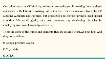 CE Marking Authority - Professional UKCA and CE Marking