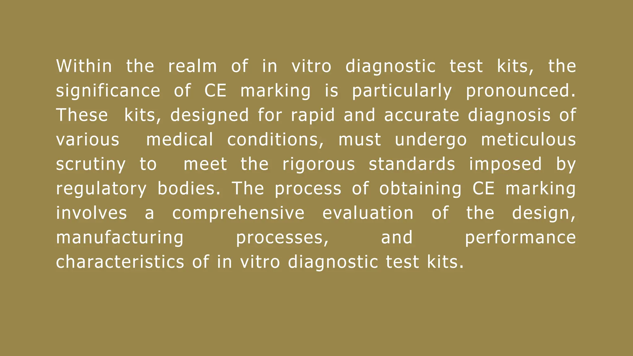 CE Marking For In-Vitro Diagnostic Devices | PPTX