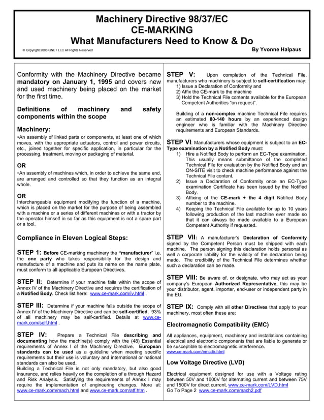 Ce marking guidelines | PDF