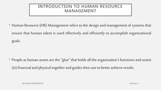 Introduction to HR presentation | PPTX