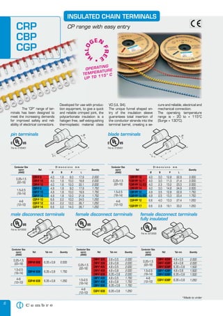 Cembre - Cable Crimps, Connectors, Splices, Glands & Tools | PDF