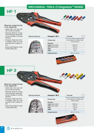 Cembre - Cable Crimps, Connectors, Splices, Glands & Tools | PDF