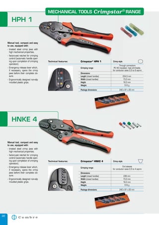 Cembre - Cable Crimps, Connectors, Splices, Glands & Tools | PDF