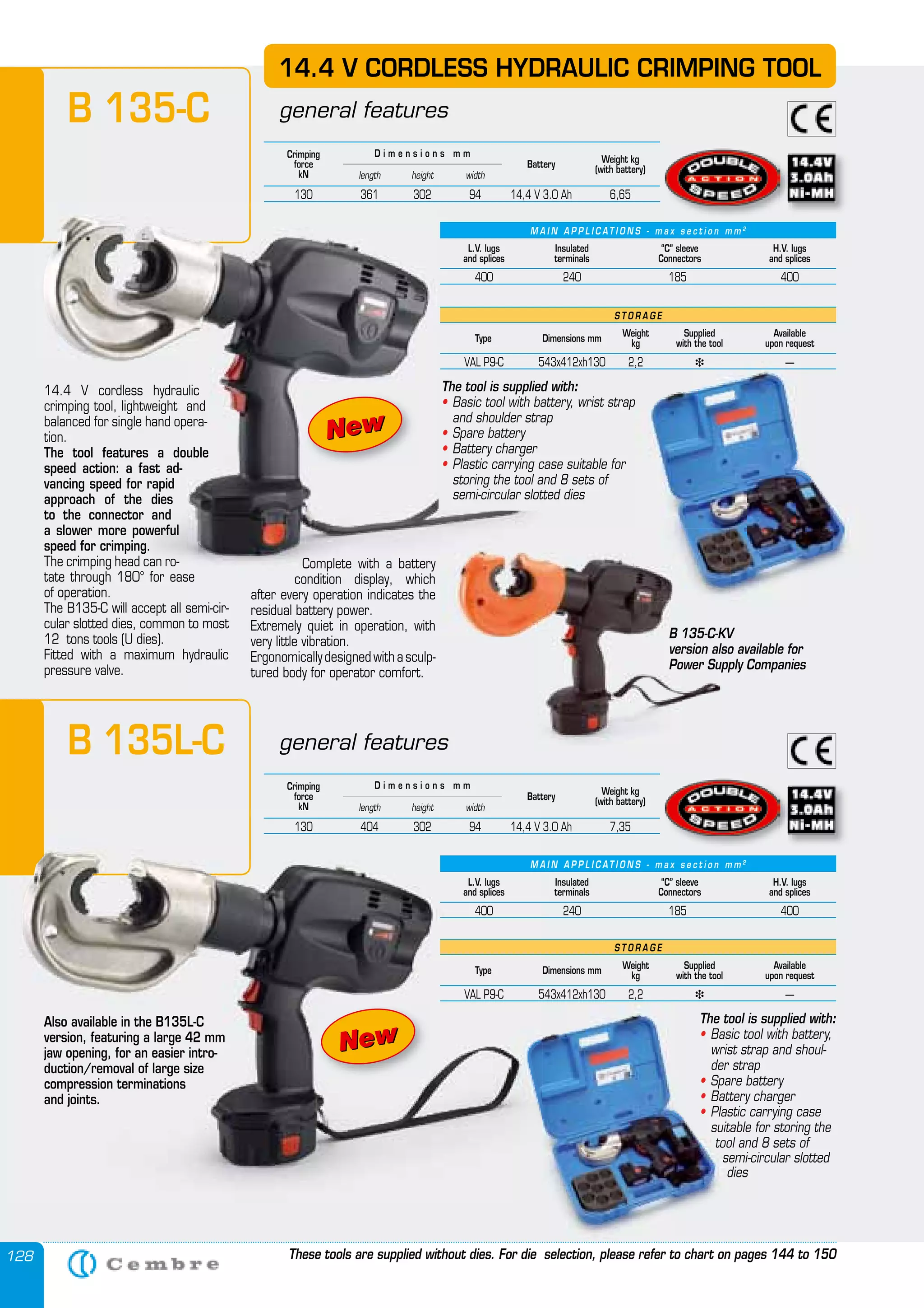 Cembre B135-UC Battery Powered Crimping Tools | PDF