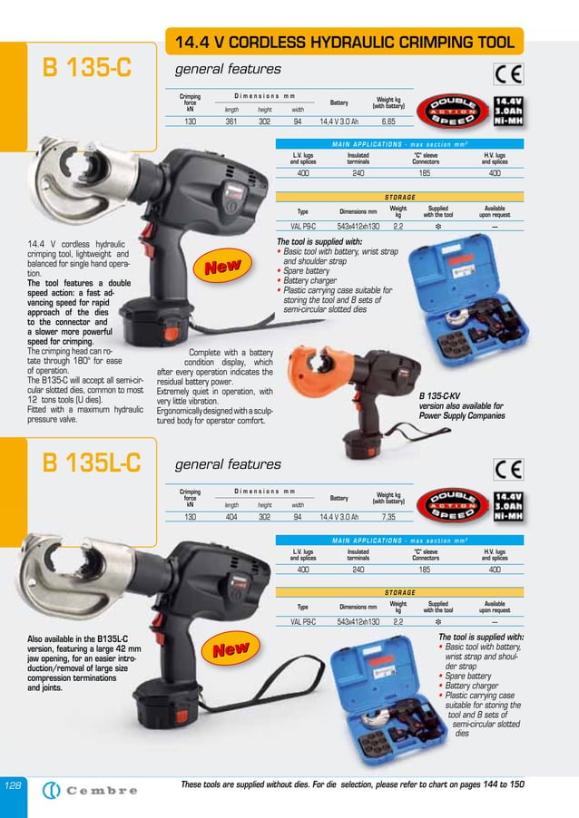 Cembre B135LN-C Battery Powered Crimping Tools | PDF