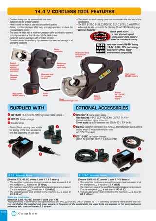 Cembre B135LN-C Battery Powered Crimping Tools | PDF
