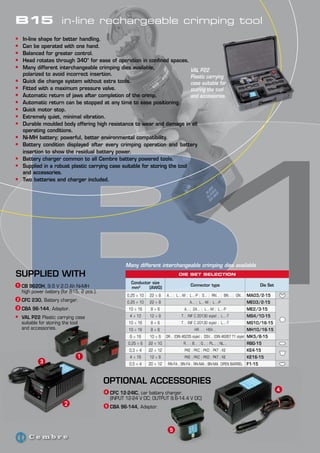 Cembre B15 Battery Powered Crimping Tools | PDF