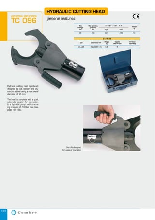 Cembre Hydraulic Cable Cutters and Cable Cutting Tools | PDF