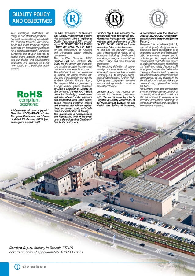 Cembre Cable Lugs, Cable Splices & Cable Connectors - Copper ...