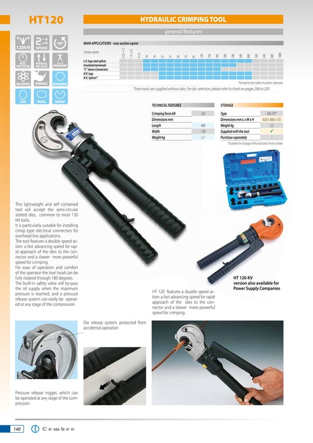 Cembre ltd general catalogue (18 v097e) 140 | PDF