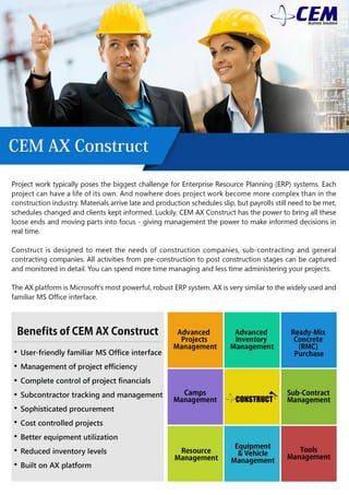 Microsoft Dynamics AX for Construction industry | PDF