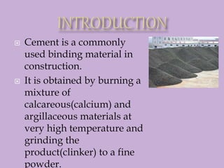 Cement | PPTX | Chemistry | Science