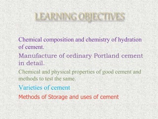 Cement | PPTX | Chemistry | Science
