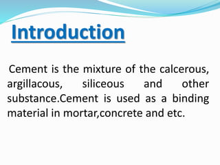 Cement | PPTX