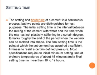 Cement, Cement manufacturing, Types of cement | PPTX