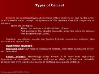 CEMENT(HISTORY, TYPES, GEOLOGY,SOURCES).ppt