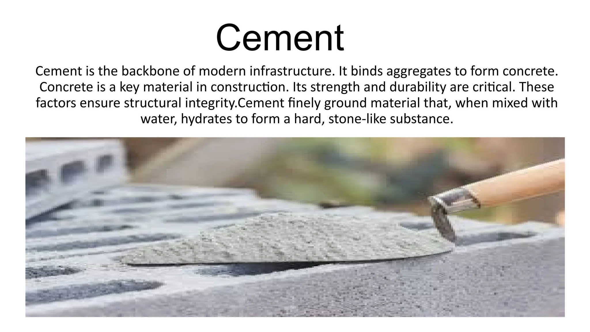 Presentation on curing and hardening mechanism of cement | PPTX