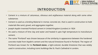 cement presentation for basic civil engineering | PPTX