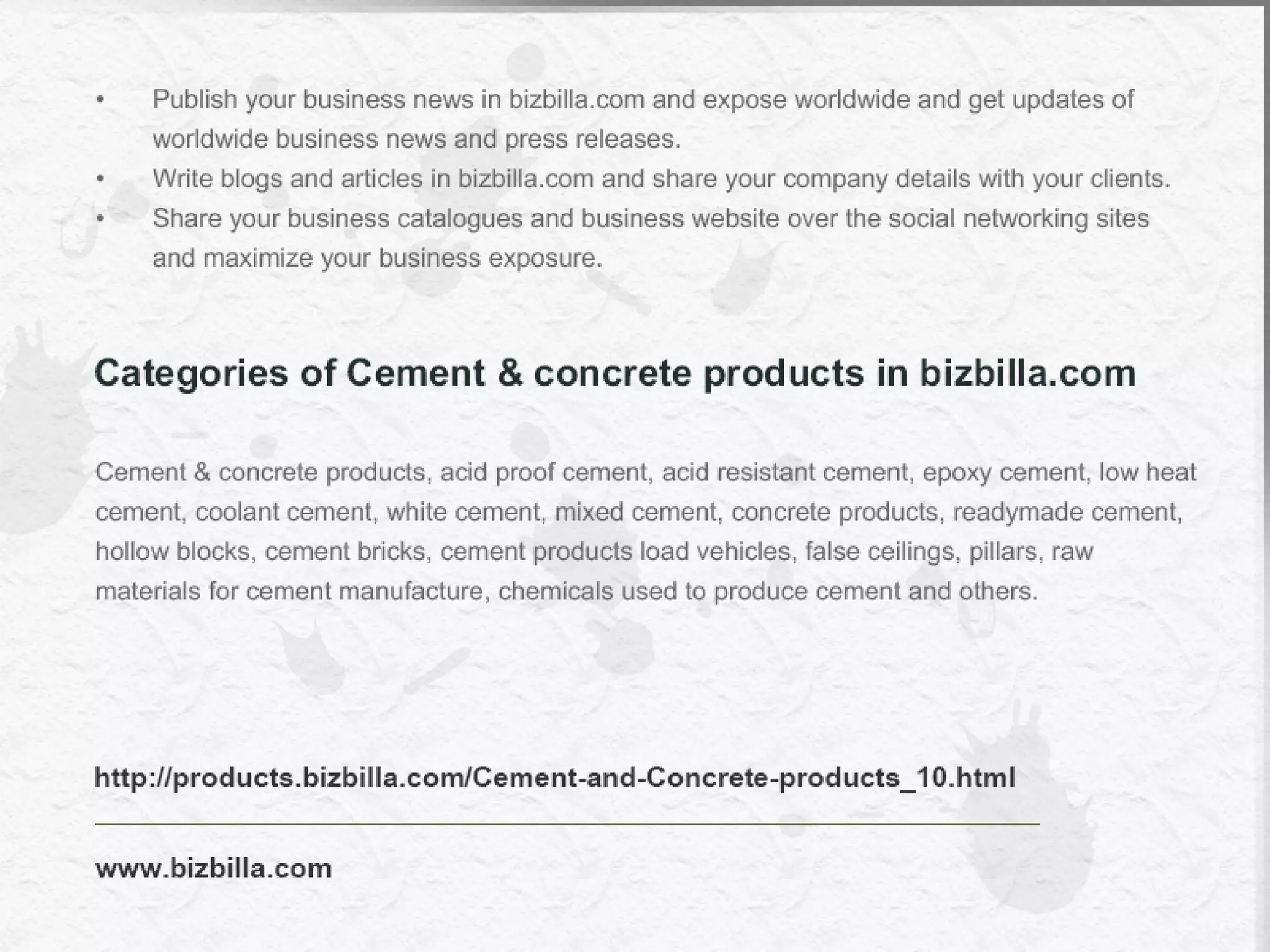 Popular Cement and concrete products b2b Marketplace | PDF