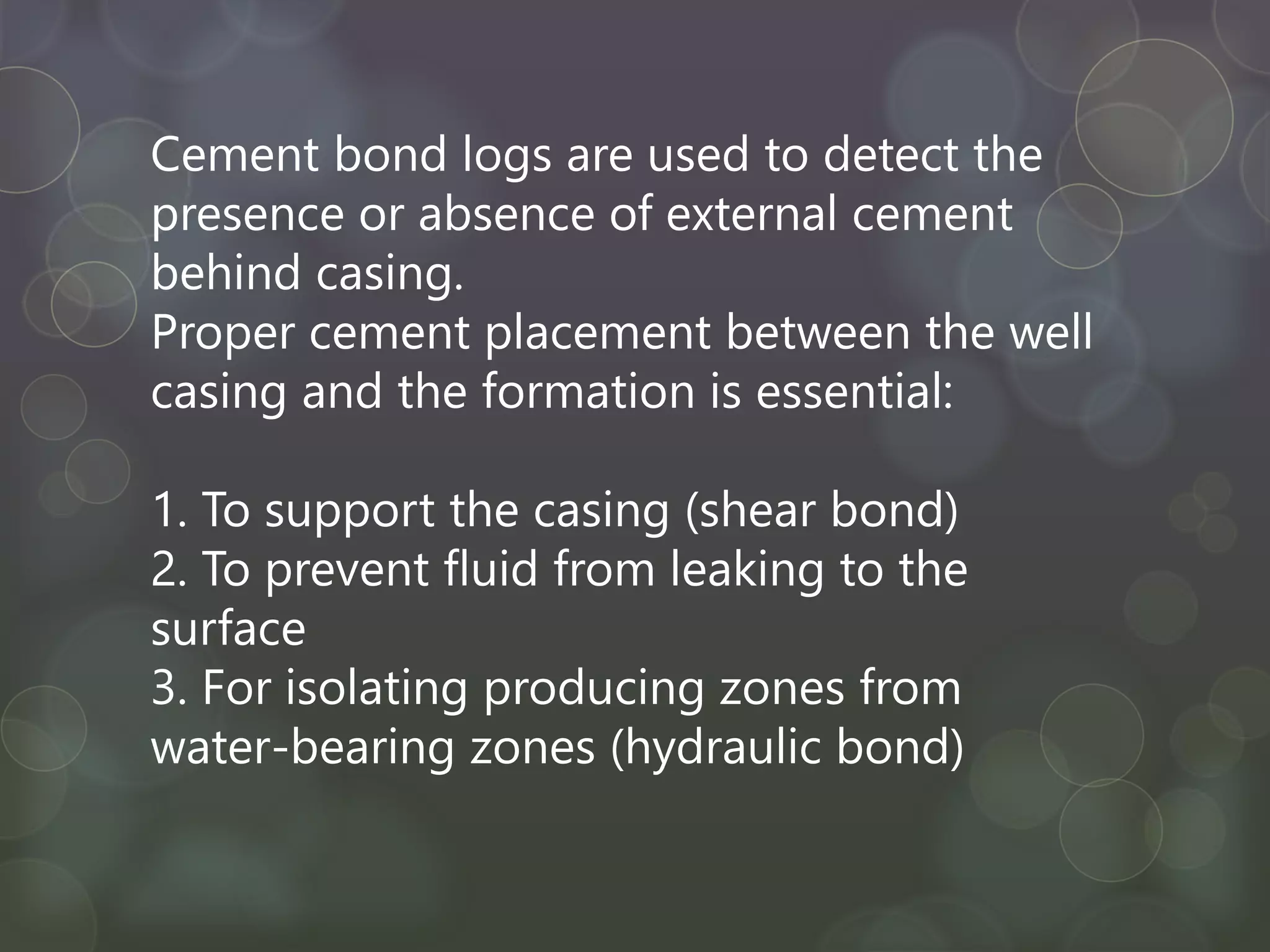 Cement bond log | PPTX