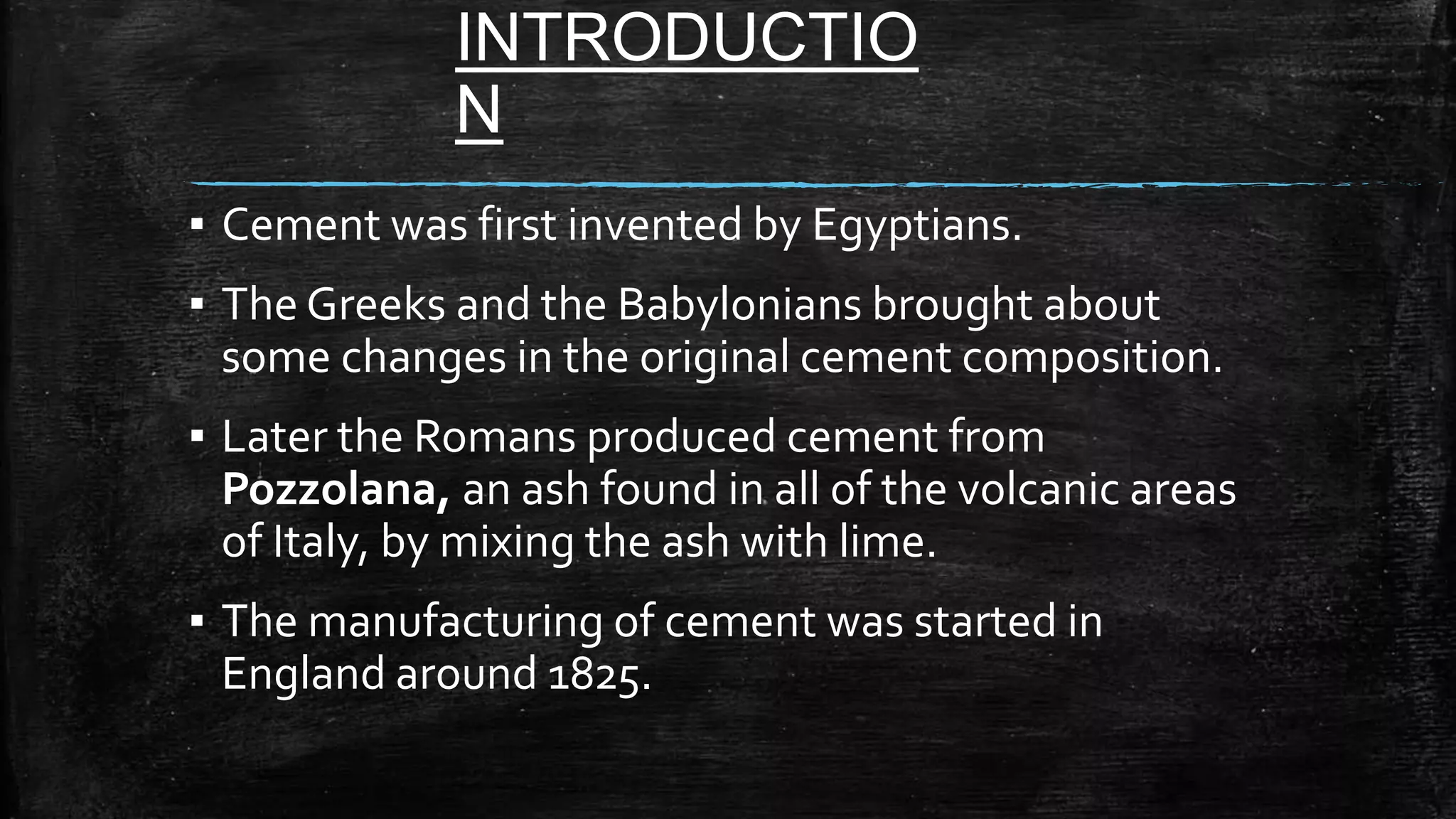 Introduction to Cement | PPTX