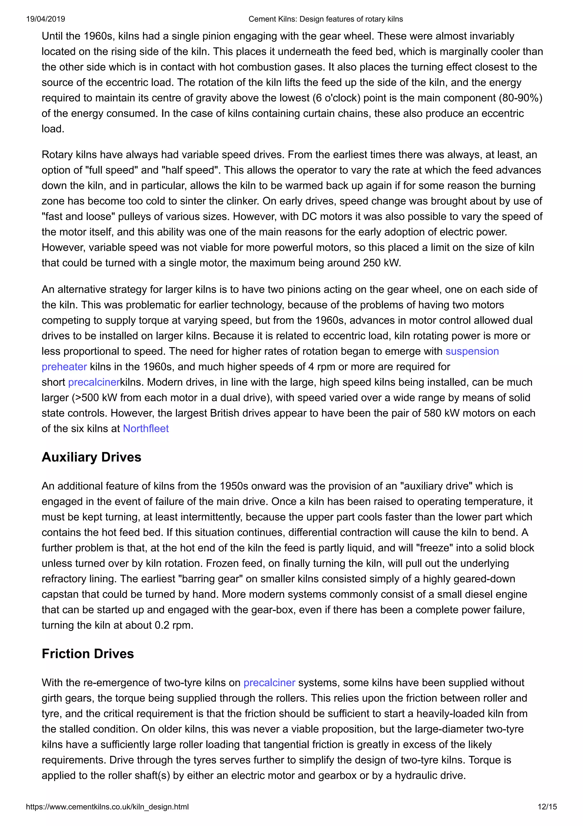 Cement kilns-design-features-of-rotary-kilns | PDF