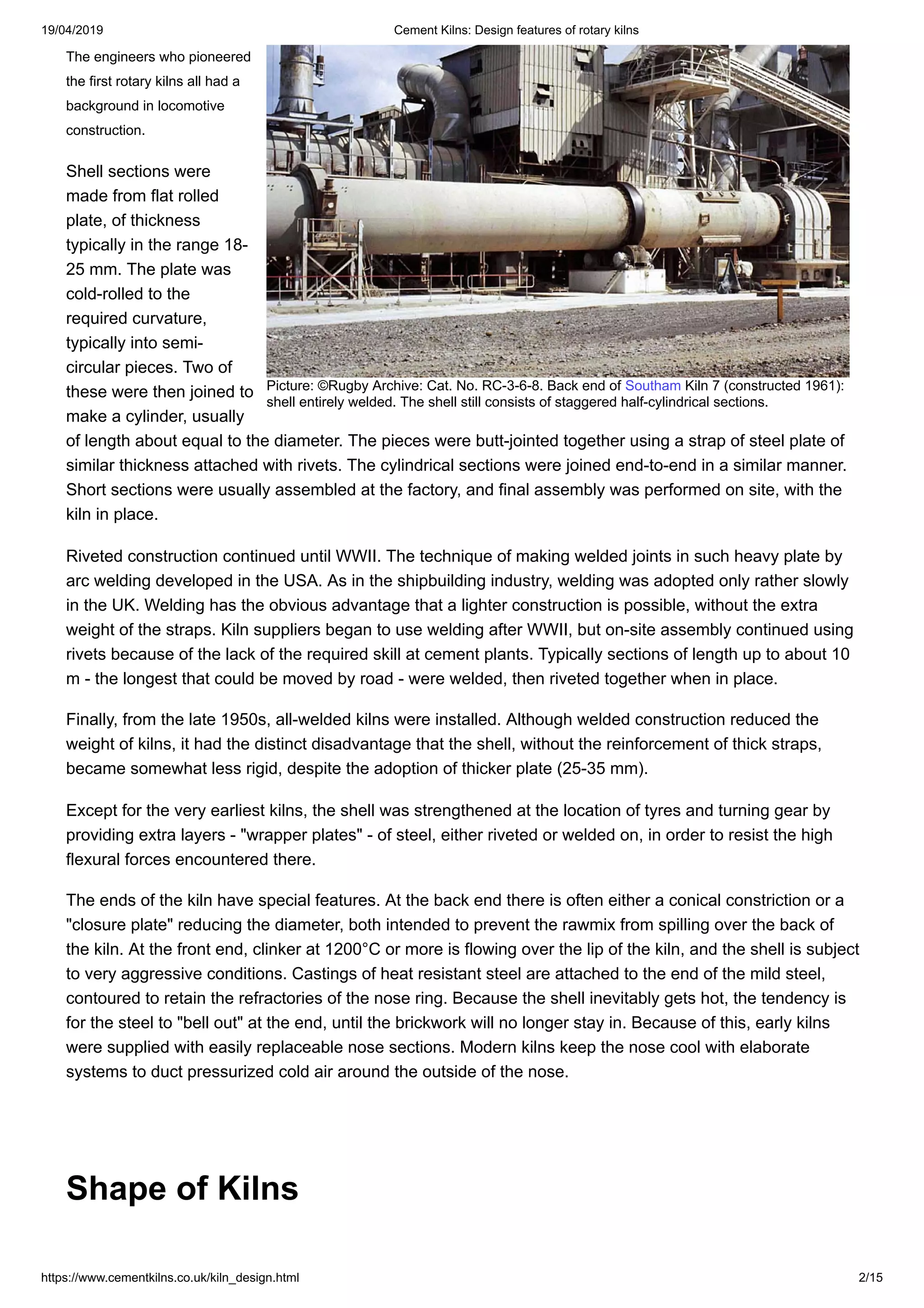 Cement kilns-design-features-of-rotary-kilns | PDF