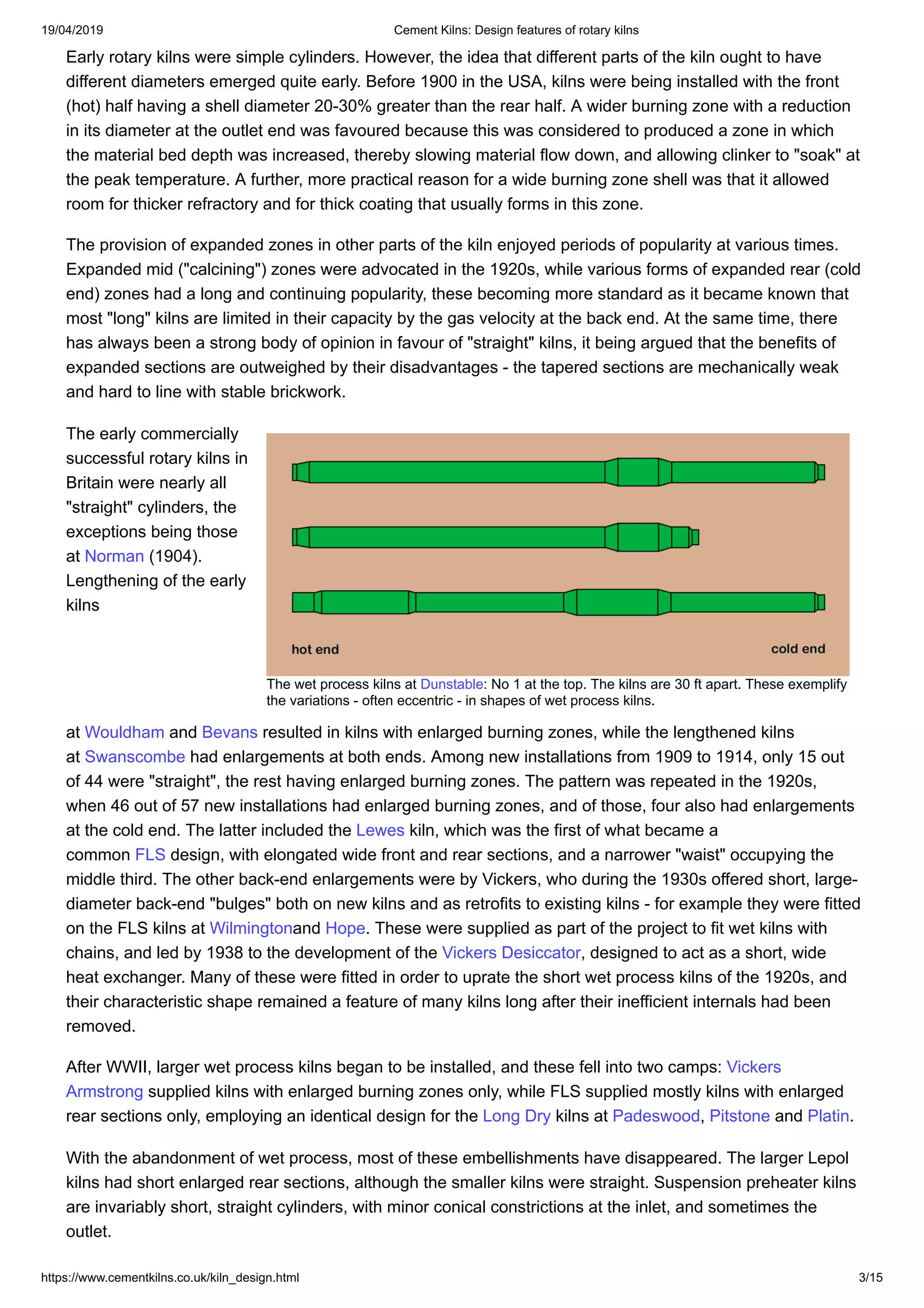 Cement kilns-design-features-of-rotary-kilns | PDF
